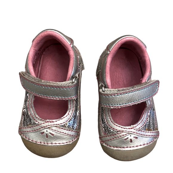 Stride Rite | Shoes | Stride Rite Baby Girl Pink Silver Shoes 3t | Poshmark